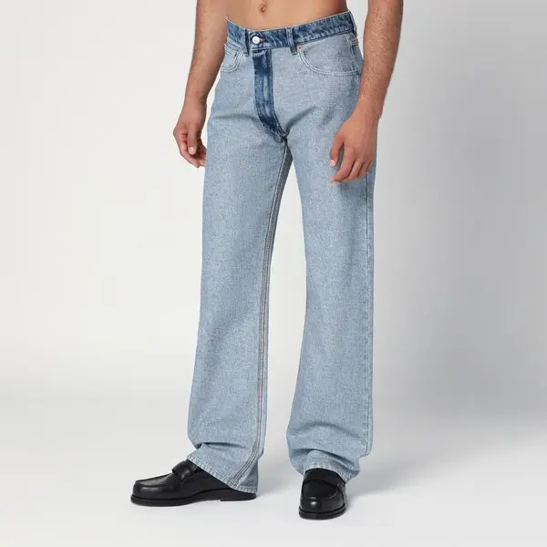 Maison Margiela Two-Tone Jeans In Light Blue - 55% Off | Editorialist